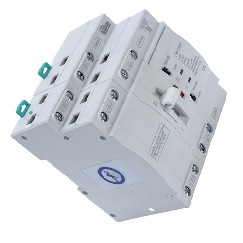 Double Power Automatic Transfer Switch 4P 63A DIN Rail Mini ATS Power ...