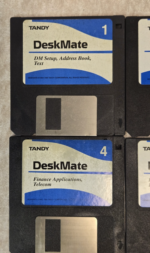 Tandy Deskmate MS-DOS 3.5" Floppy Disk OEM Lot 6 Disks UNTESTED | eBay