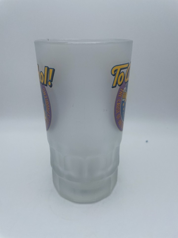 The Simpsons To Alcohol Beer Glass HOMER SIMPSON 18oz Frosted 2002 Cup ...