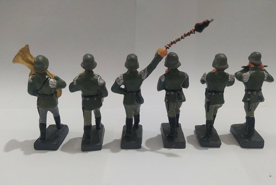 Elastolin WW2 German marching band - 6 Figures | eBay
