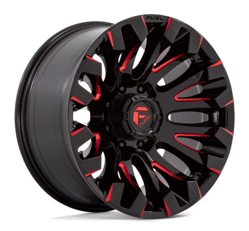 FUEL D829 Quake 20X9 6X135 Offset 1 Gloss Black Milled Red Tint ...