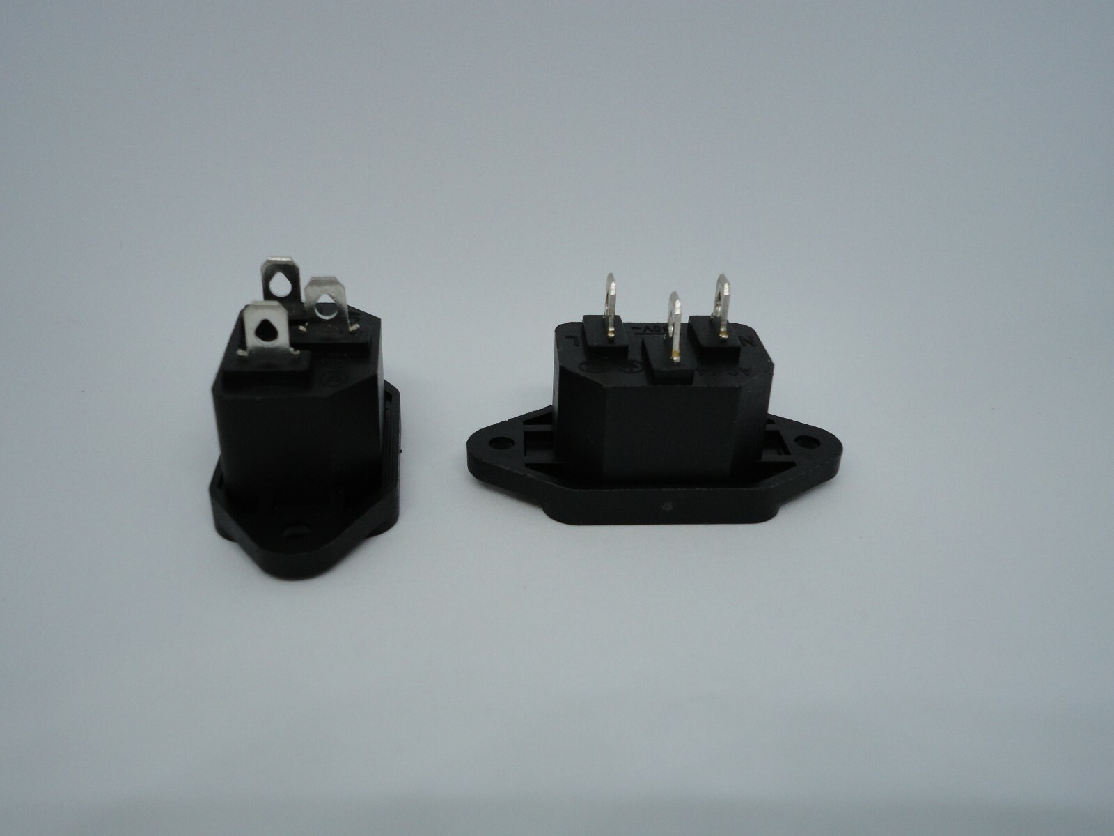 2 Pack AC Computer Power Supply Electric Cable Connection Socket Port ...
