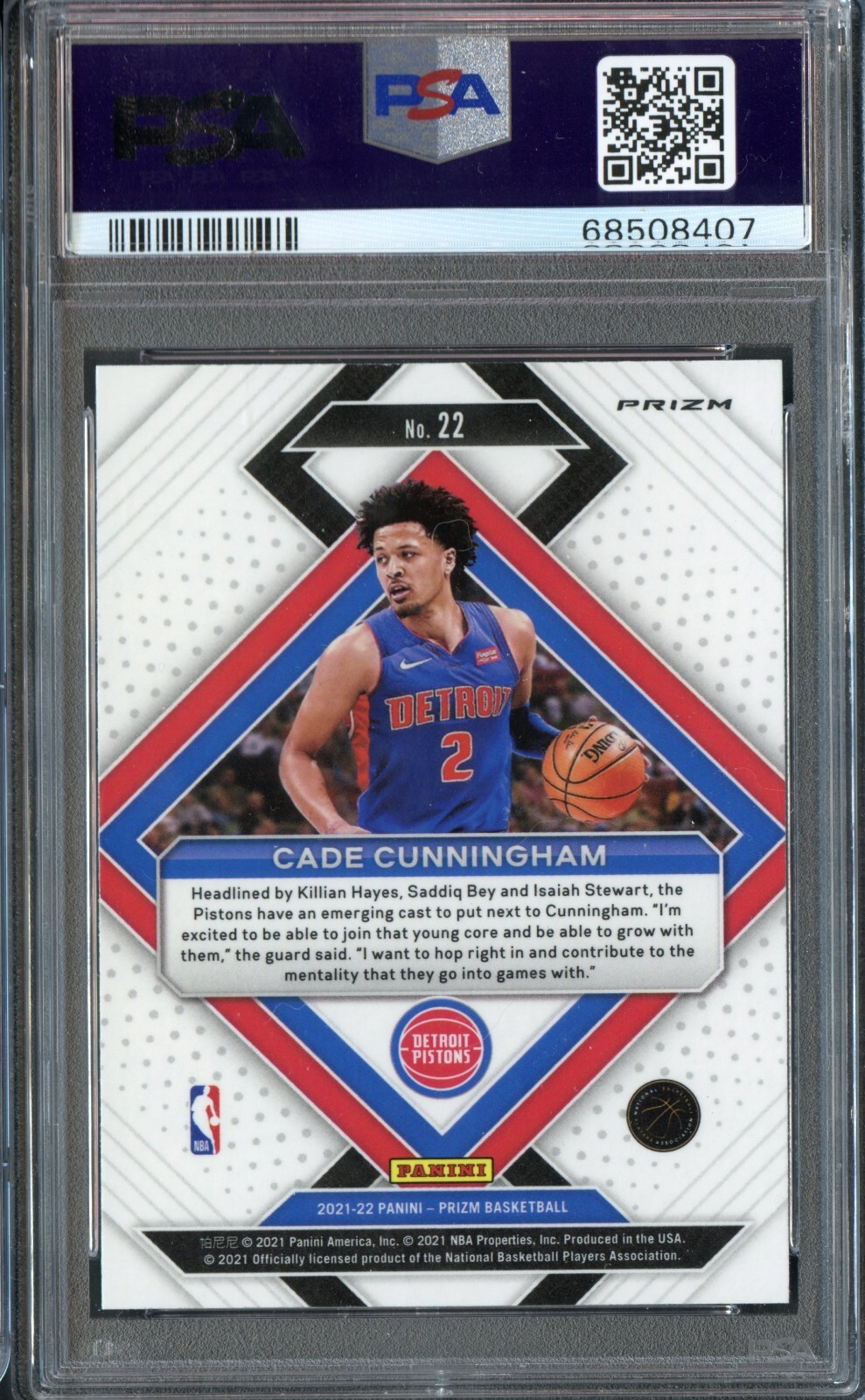 2021-22 Panini Prizm - Emergent Silver Prizm #22 Cade Cunningham (RC ...