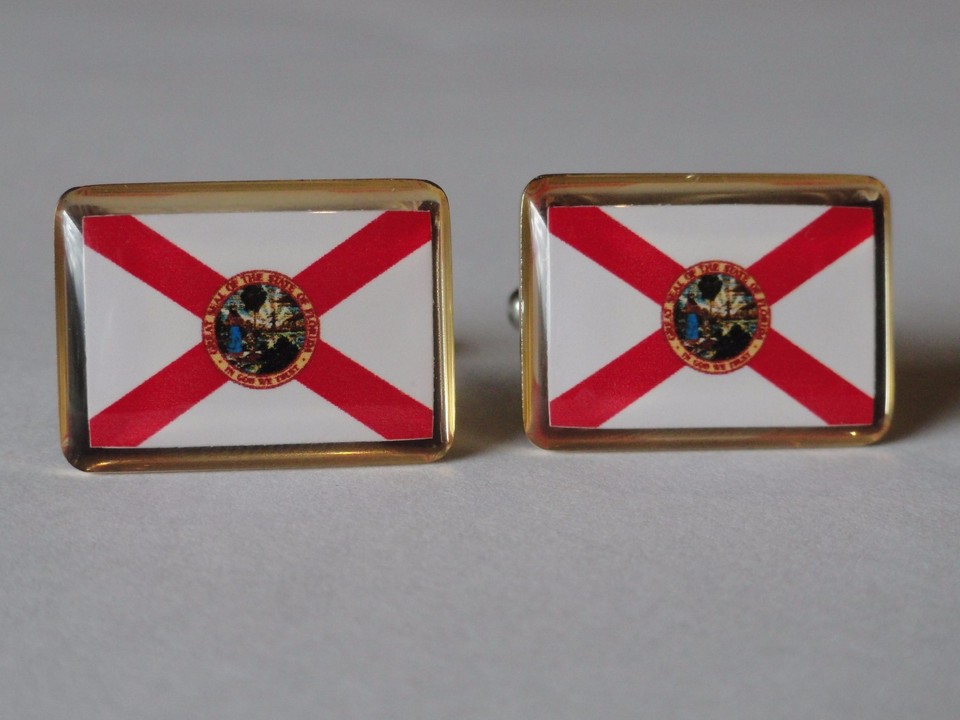 Florida State Flag Cufflinks--United States of America USA South US ...