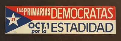 VTG STICKER UNUSED / PNP / PARTIDO NUEVO PROGRESISTA / PUERTO RICO 1980 ...