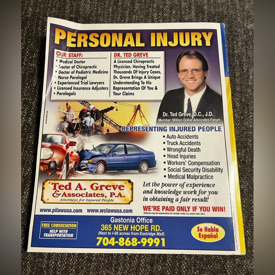 The Real Yellow Pages Gaston County, NC December 2003-2004 Phone Book ...