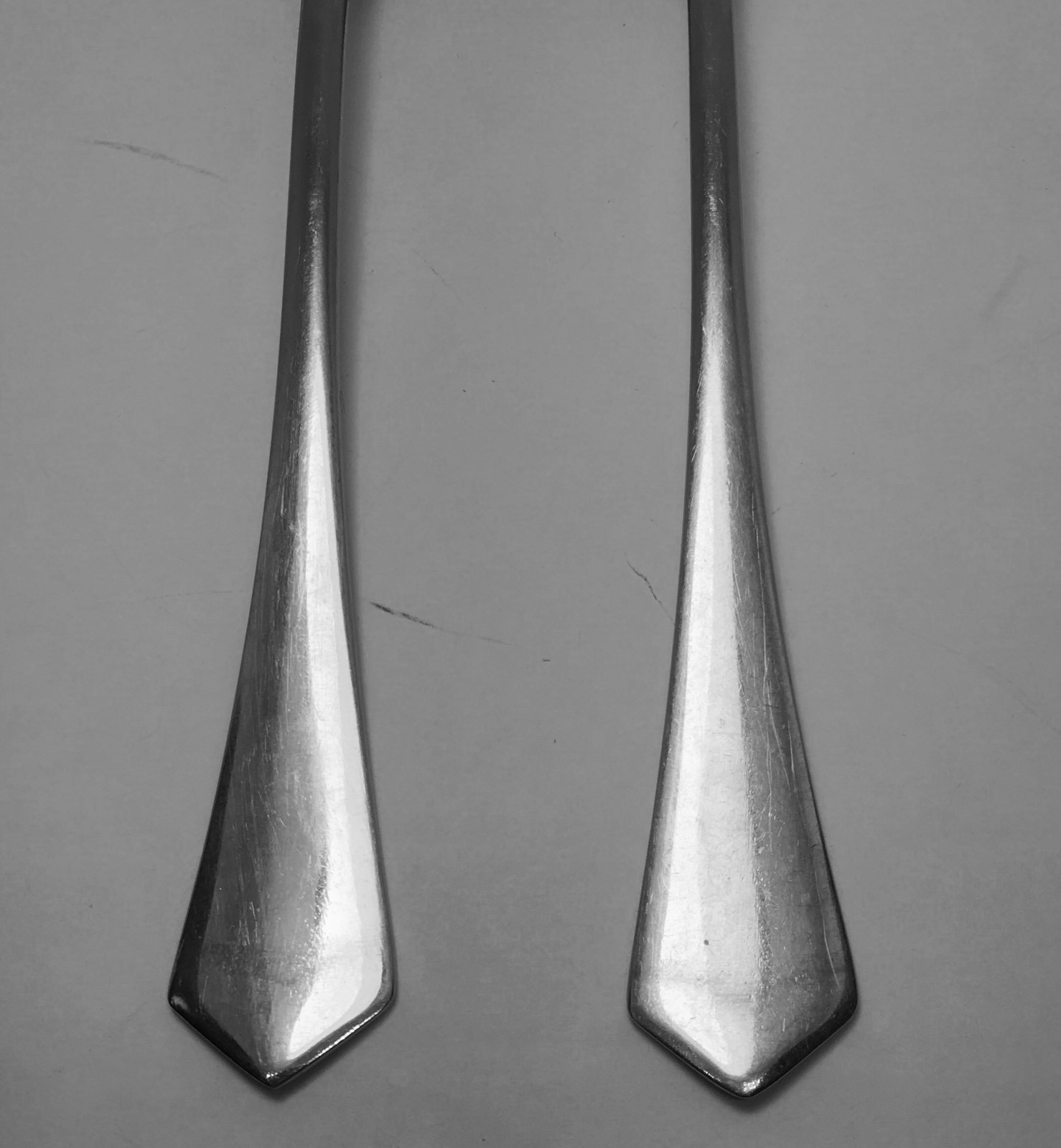 Sandrik Anticorro Czech Triangle Tip Stainless 2- Soup Oval Spoons 7 1/ ...