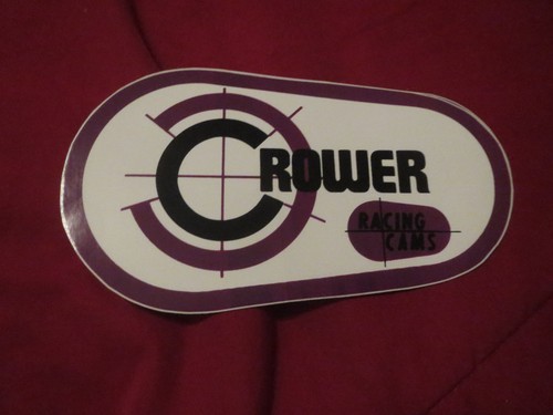 CROWER RACING CAMS CAMSHAFTS VINTAGE AUTOMOTIVE FENDER QUARTER DECAL 6 ...