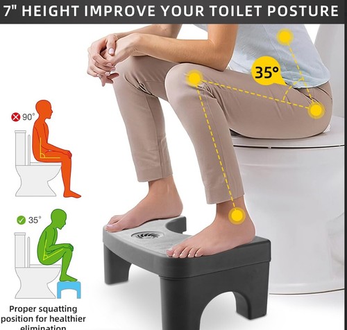 BATHROOM TOILET SQUATTY STEP STOOL POTTY SQUAT AID FOR CONSTIPATION ...