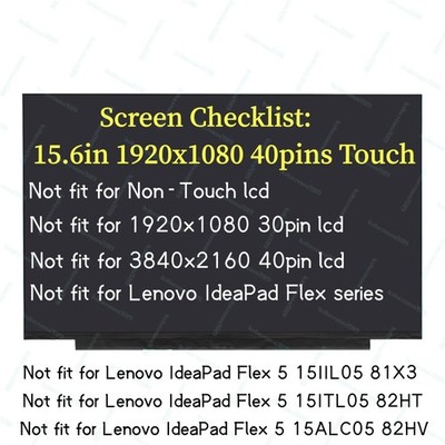 For Lenovo ThinkPad L15 Gen 2 20X3 20X4 20X7 20X8 FHD LCD Touch Screen ...