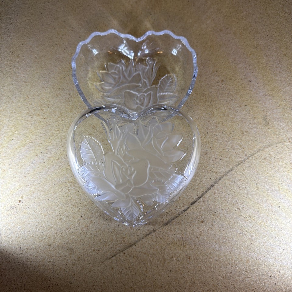 Studio Nova “Winter Rose” Heart-Shaped Crystal Dish | eBay UK