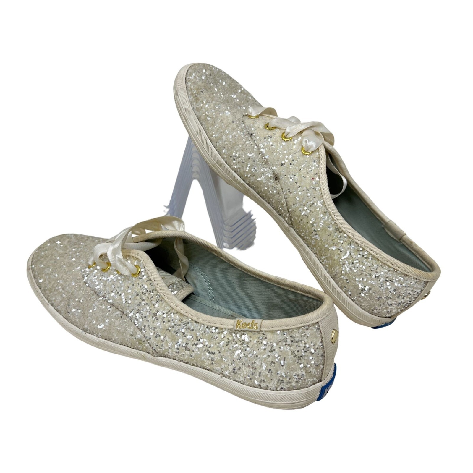 Keds Glitter Sparkle Shoes Sneakers Womens Flats Beig… - Gem