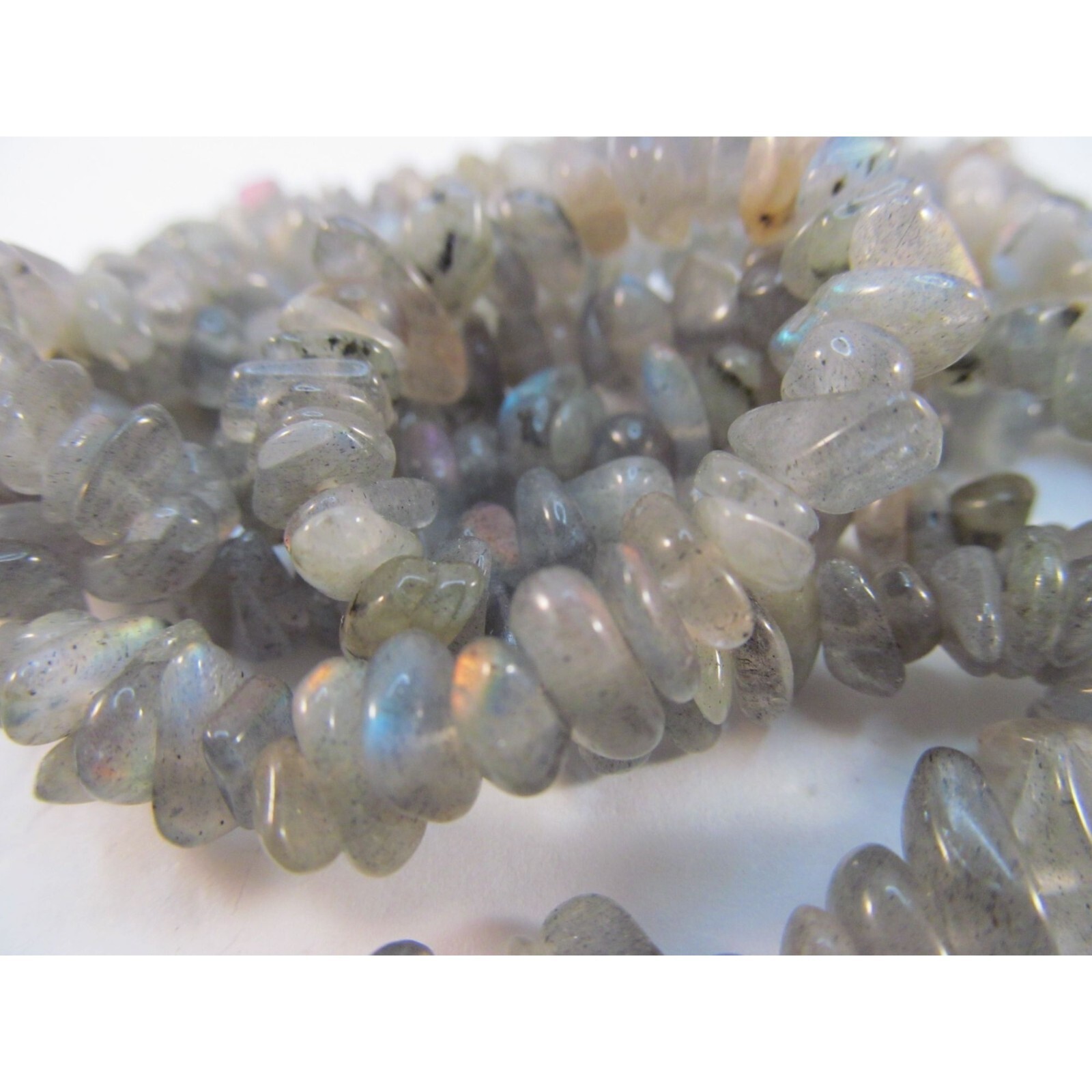 Labradorite Gemstone Pebble Beaded Necklace | eBay