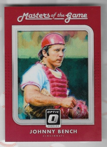 JOHNNY BENCH 2016 PANINI DONRUSS SP RED INSERT CARD #'D /99 MLB HOF ...