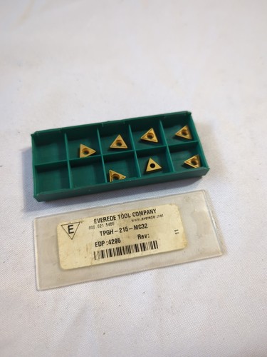 Qty.7 EVEREDE TPGH-215 MC32, 60° EDP:4295 TRIANGLE, CARBIDE INSERT (B4 ...