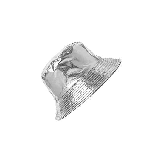 Unisex Metallic Bucket Hat Waterproof Holographic Medium-Large A2-2 Pcs ...
