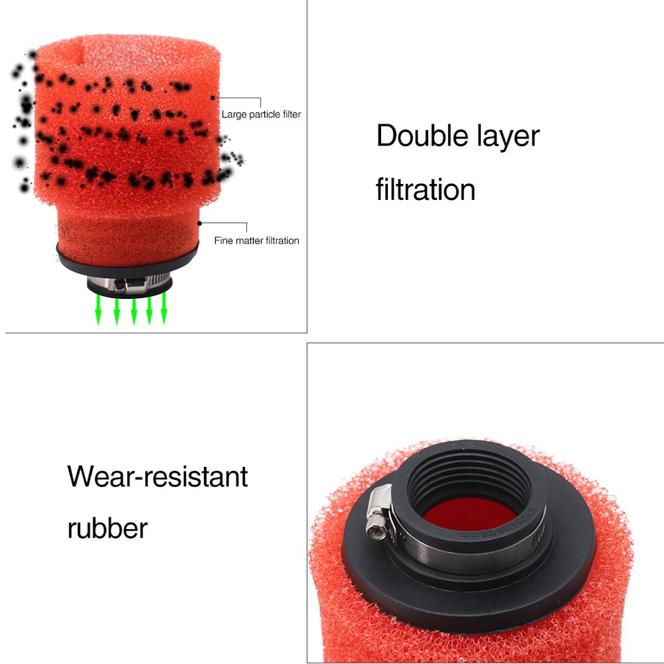 Motorcycle 35mm Sponge Air Filter Velocity Stack For 34mm-36mm Carb ...