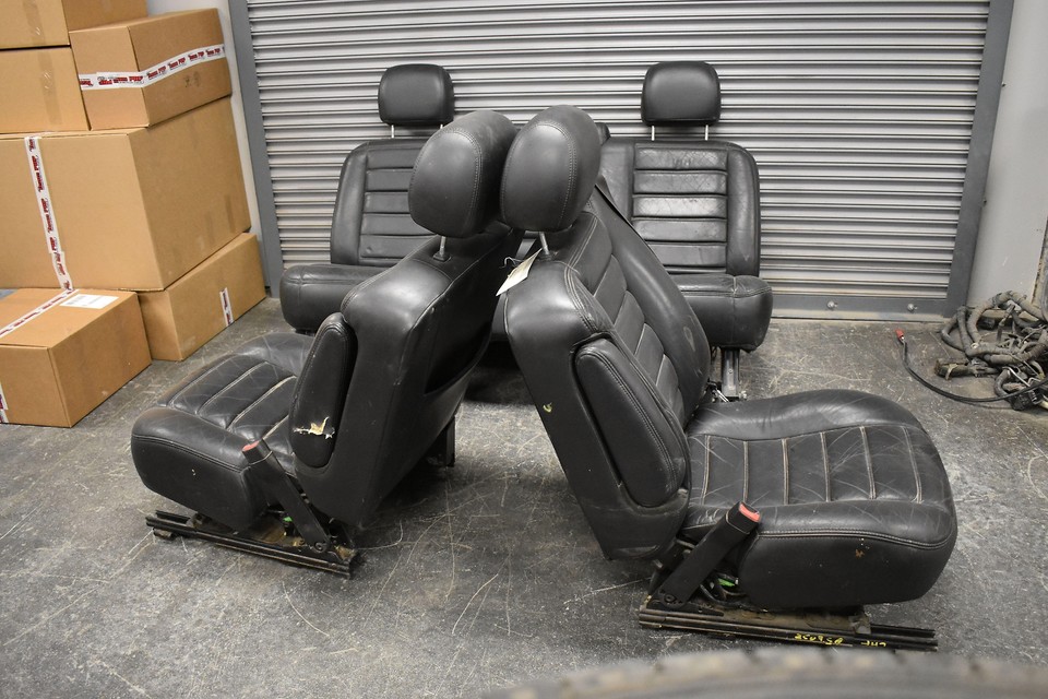 DMG 2005-2007 Hummer H2 1st & 2nd Row Black Leather Seats Ebony-48I ...