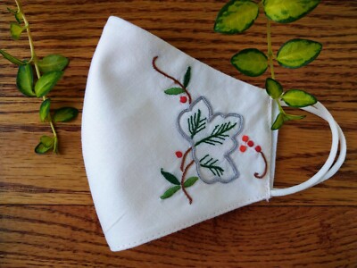 Face Mask washable Reusable 100 Cotton Handmade Hand Embroidered Custom ...