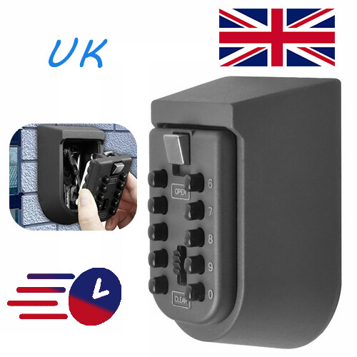 Outdoor High Security Wall Mounted Key Safe Box Code Lock Storage 4 ...