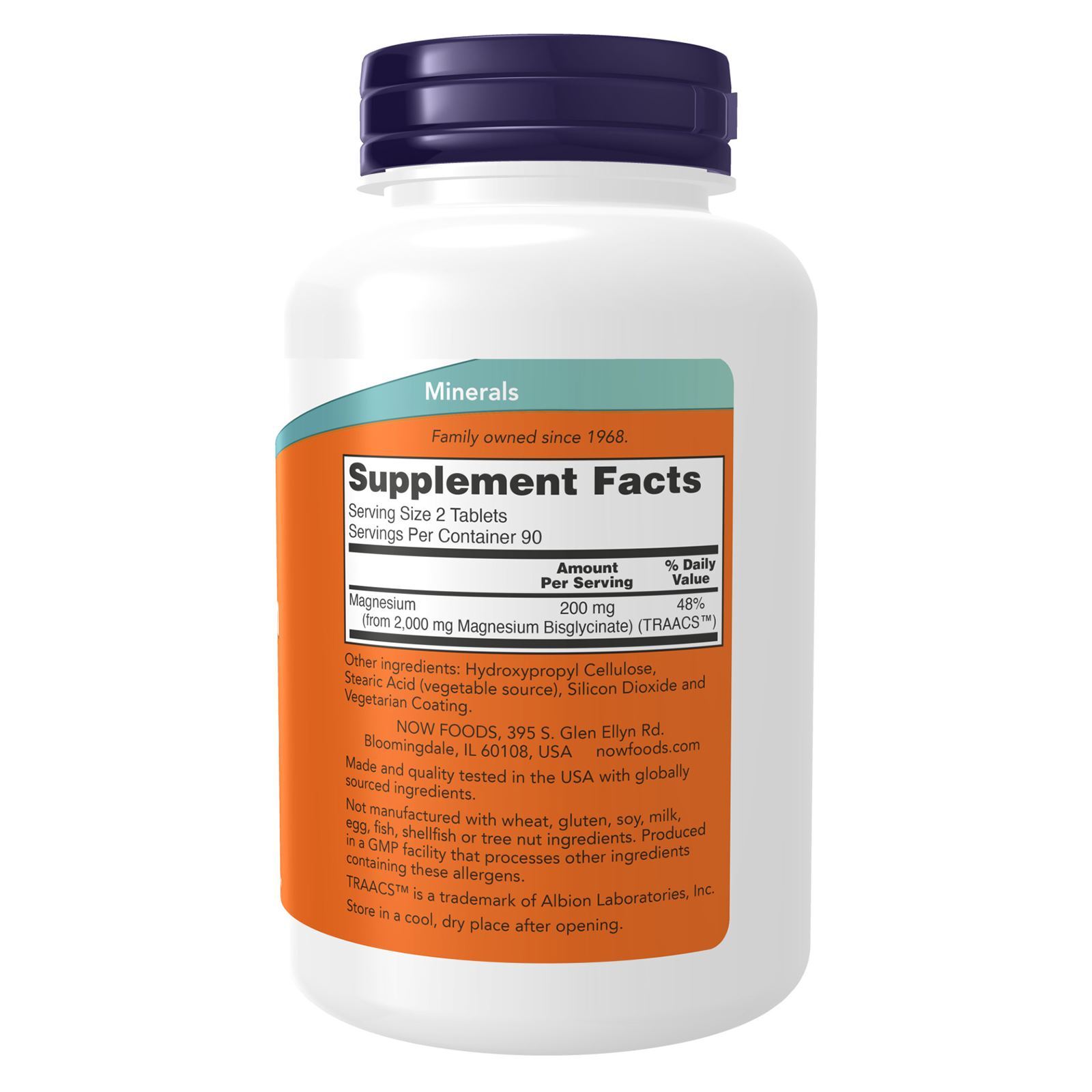 NOW FOODS Magnesium Glycinate - 180 Tablets | eBay
