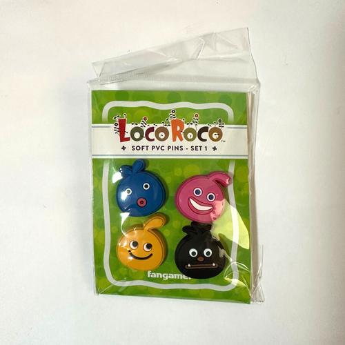 LocoRoco Soft PVC Pins Set 1 - Official 1" inch Pins New Sealed Loco ...