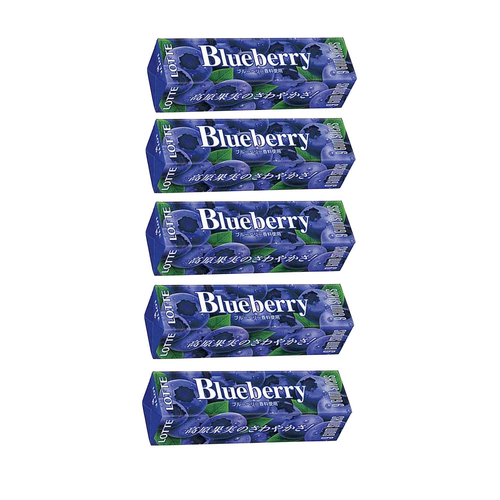 Blueberry Gum 0.9Oz 5Pcs Japanese Blueberry Taste Chewing Gum ...