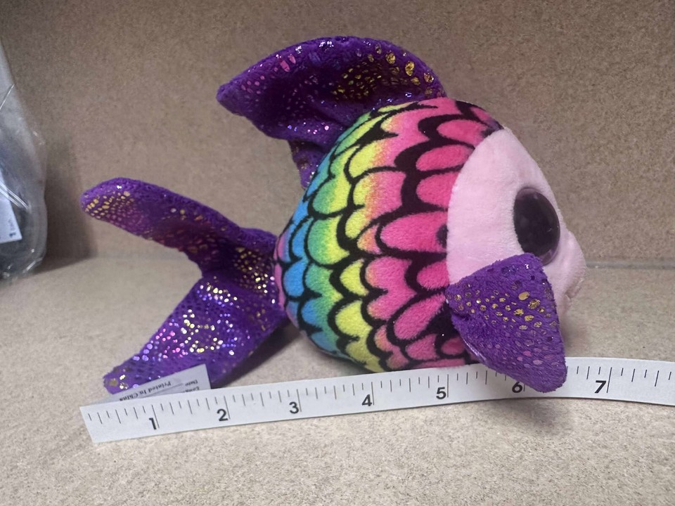 TY Flippy Fish Beanie Boo Color Changing Plush Toy Soft & Cute ...