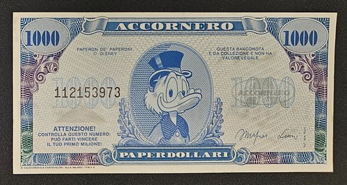 Disney Accornero 1000 Paperdollari (1988) - "Paperon de Paperoni" Non ...
