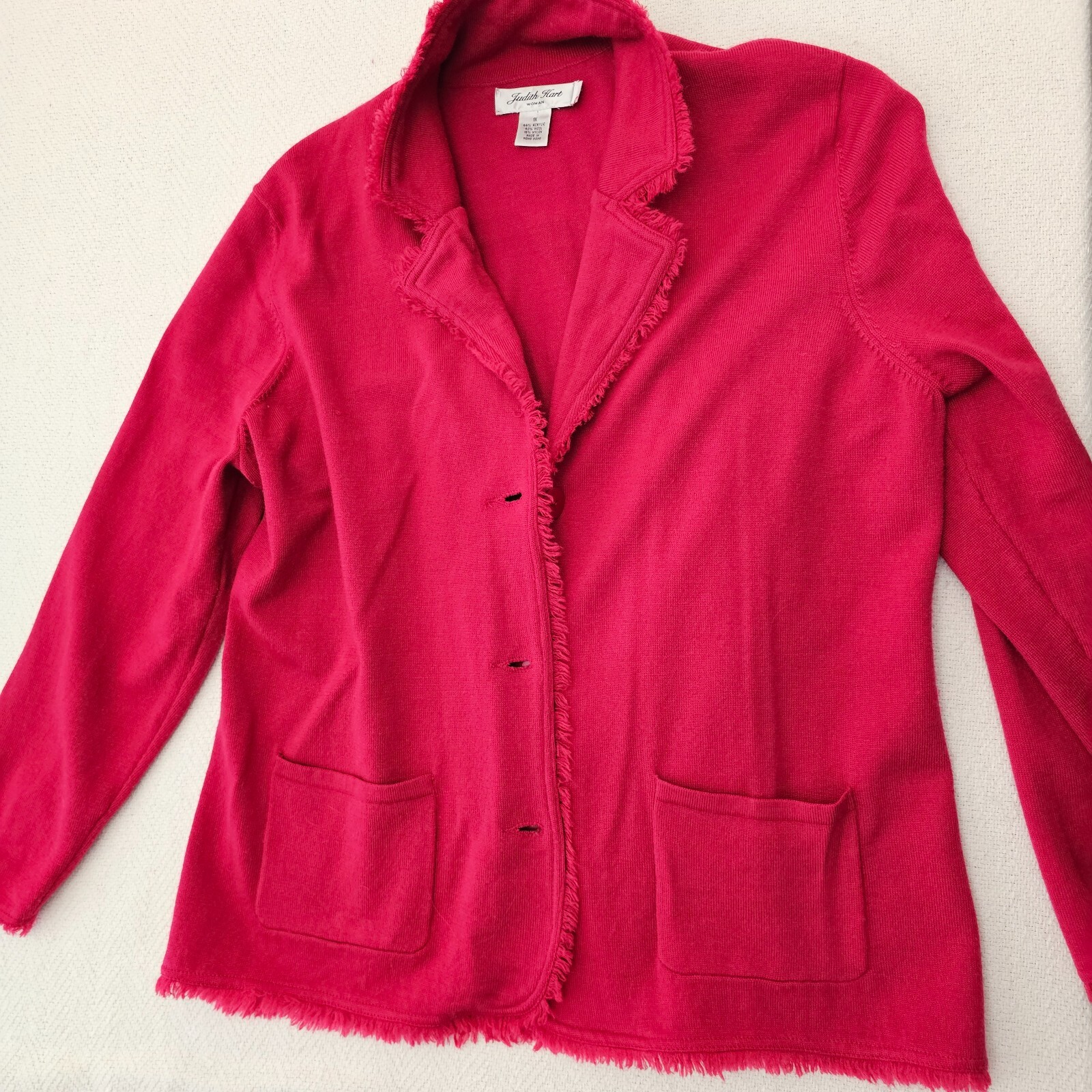 Judith Hart Collection Wool Blend Dark Fuschia Long S… - Gem