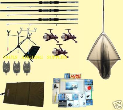 Complete Carp Fishing Mega Starter All the Tackle 3 Piece 3lb Testcurve ...