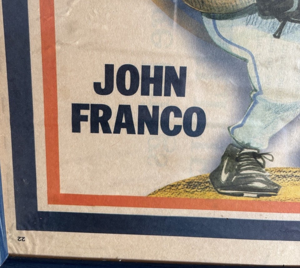 Vintage Mets John Franco Framed Daily News Cartoon Print 2000 | eBay
