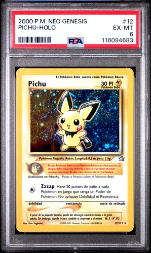 Pichu-Holo Pokemon Neo Genesis 12 NM PSA EX-MT 6 | eBay