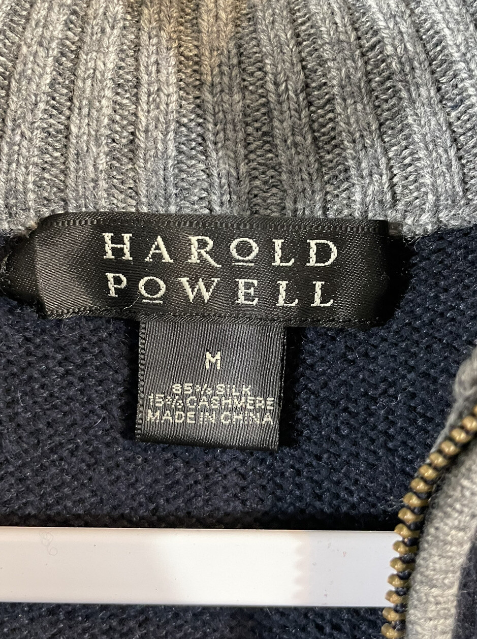 Harold Powell Cashmere Silk Blend 1/4 Zip Mock neck p… - Gem