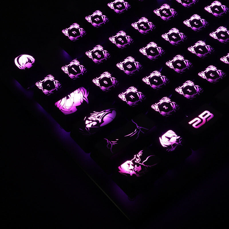 Games NieR:Automata Keycap Set Backlit Keycaps f/Mechanical Keyboard ...