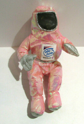 Vintage Pink Intel Inside Pentium II Spaceman Doll Toy 1997 New Old ...