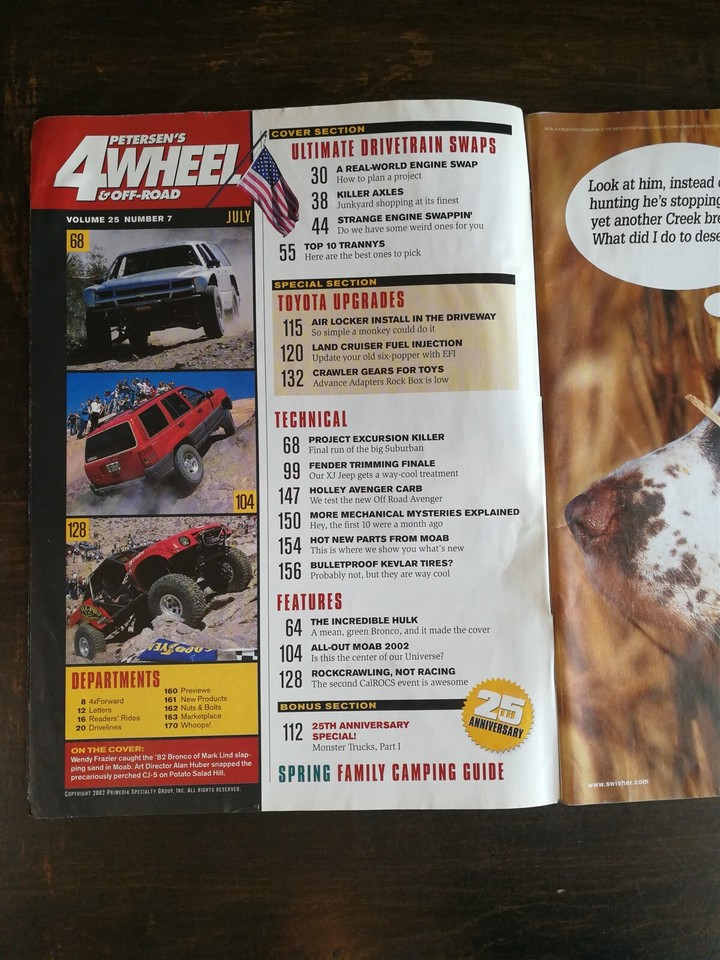 Petersen's 4 Wheel & Off Road Magazine July 2002 Ford Bronco - Toyota ...