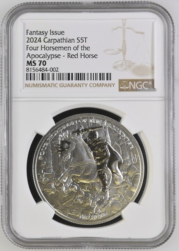 2024 FOUR HORSEMEN OF THE APOCALYPSE-Red Horse Coin 1oz .999 NGC MS70 ...