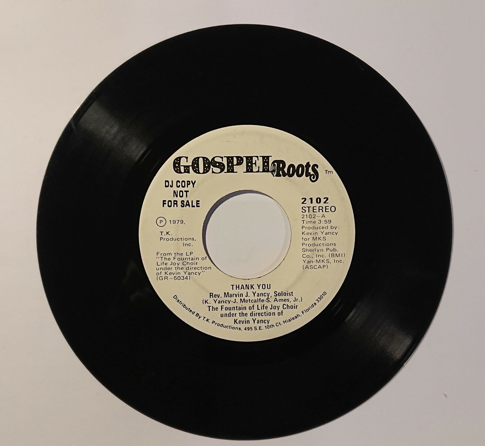 Marvin Yancy ‎– Thank You, GOSPEL/FUNK/SOUL, Rare DJ PROMO 45, 1979 | eBay