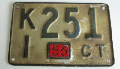 1956 Connecticut License Plate KI 251 | eBay