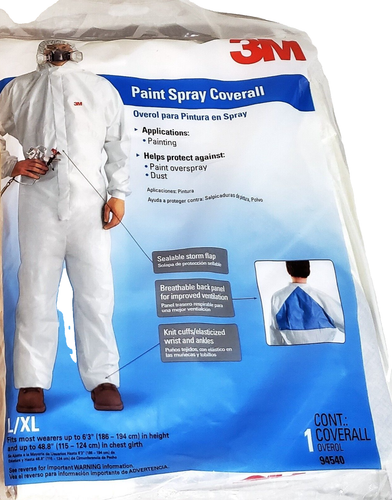3M 94540 Paint Spray Coverall, White - XXL/XXXL for sale online | eBay