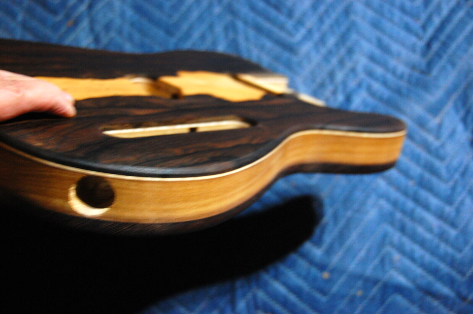 calico landscape Ziricote wenge custom chambers Guitar Body Fits ...