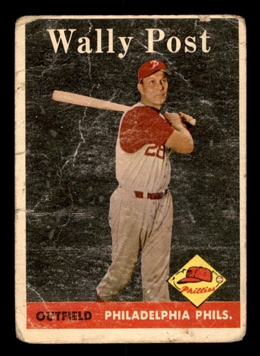 1958 Topps Baseball #387 Wally Post PR *e2 | eBay