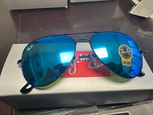 RB RB3025 58/14 Suns Aviator Metal Polarized Blue Mirror | eBay