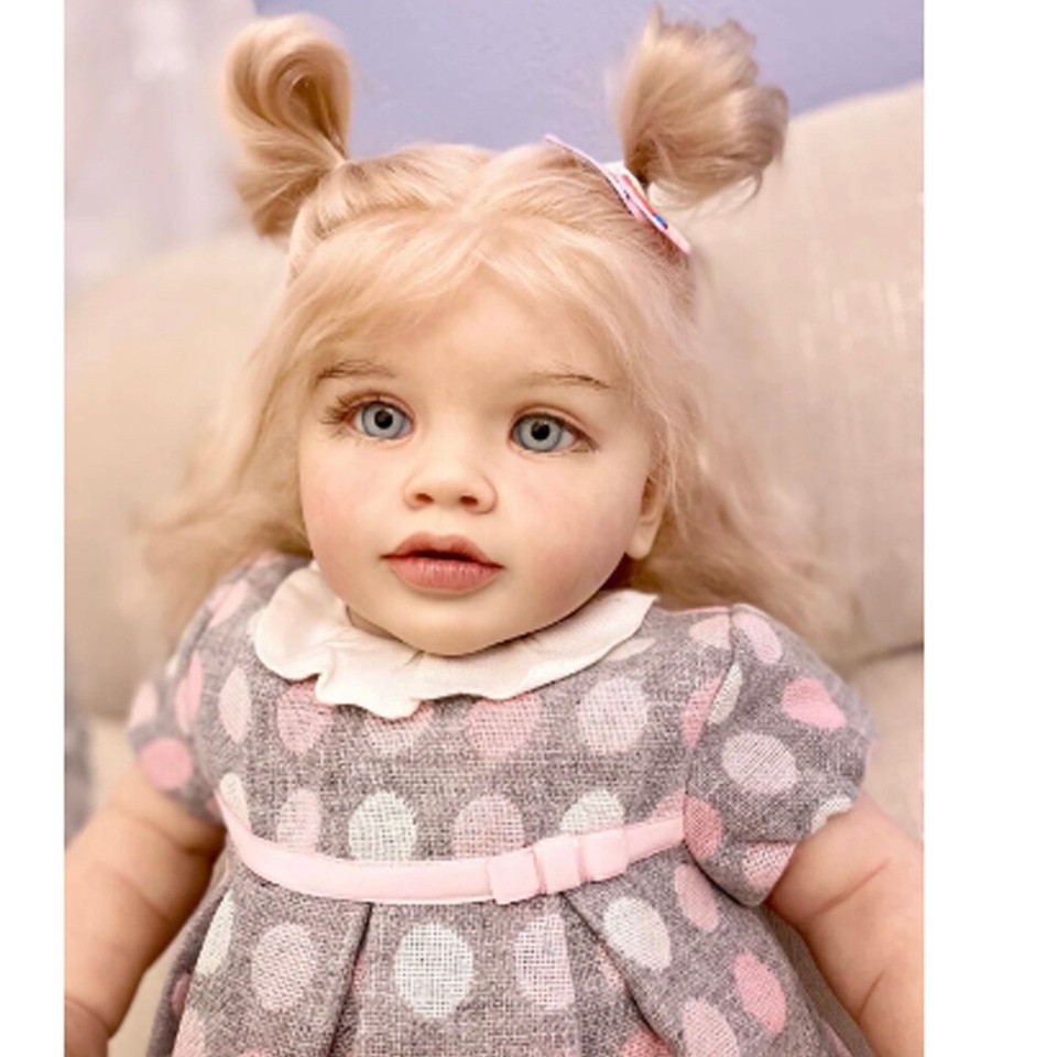 26in Painted Toddler Girl Reborn Doll Finished Cloth Body Baby Toy ...
