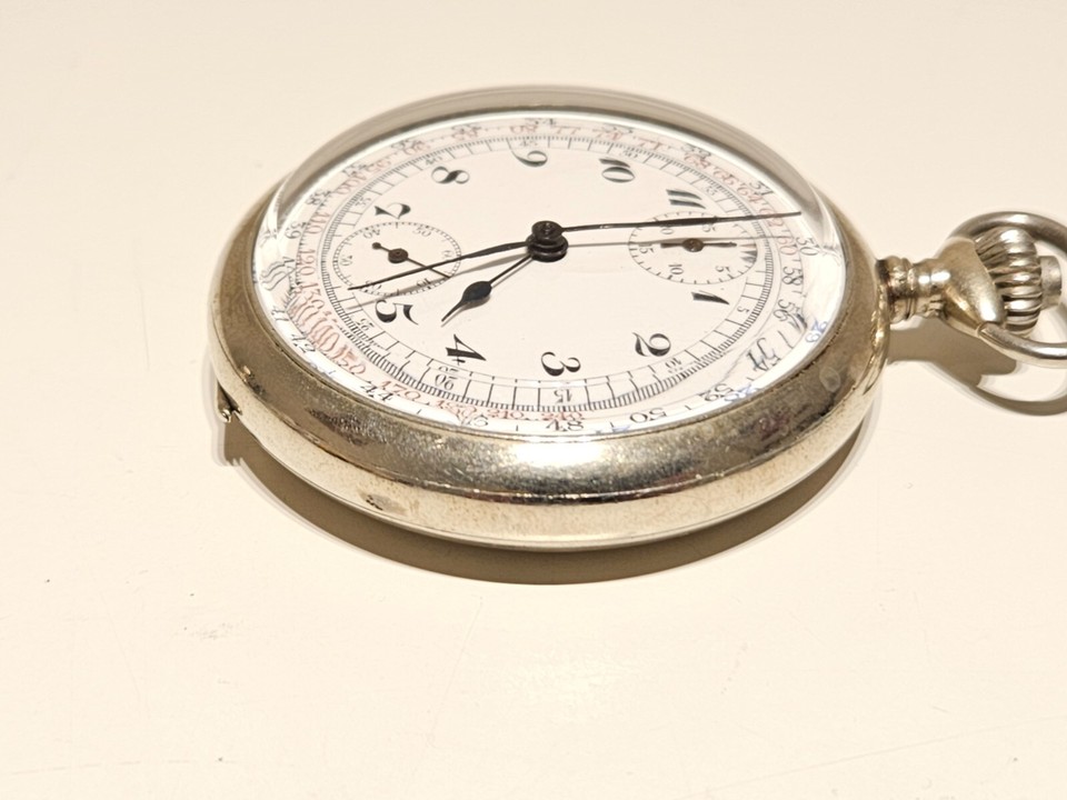 ANTIQUE VERY RARE WW1-WW2 MILITARY MEN POCKET MULTI SCALE CHRONOGRAPH ...