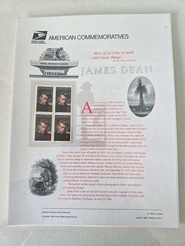 USPS James Dean American Commemoratives Stamps | eBay