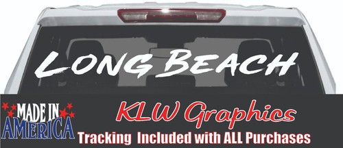 Long Beach Decal Sticker Car Diesel Truck Van Home West Cail State City ...