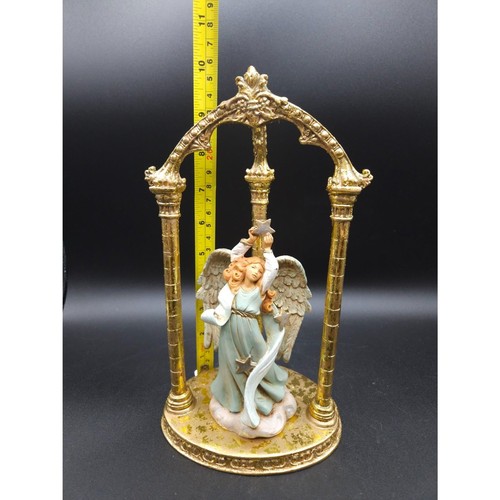 Vtg Fontanini Heirloom Nativity Estella With Cathedral Arch Angel ...