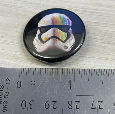Ultra Rare HTF Pride Rainbow Star Wars Stormtrooper Helmet Pin Button ...